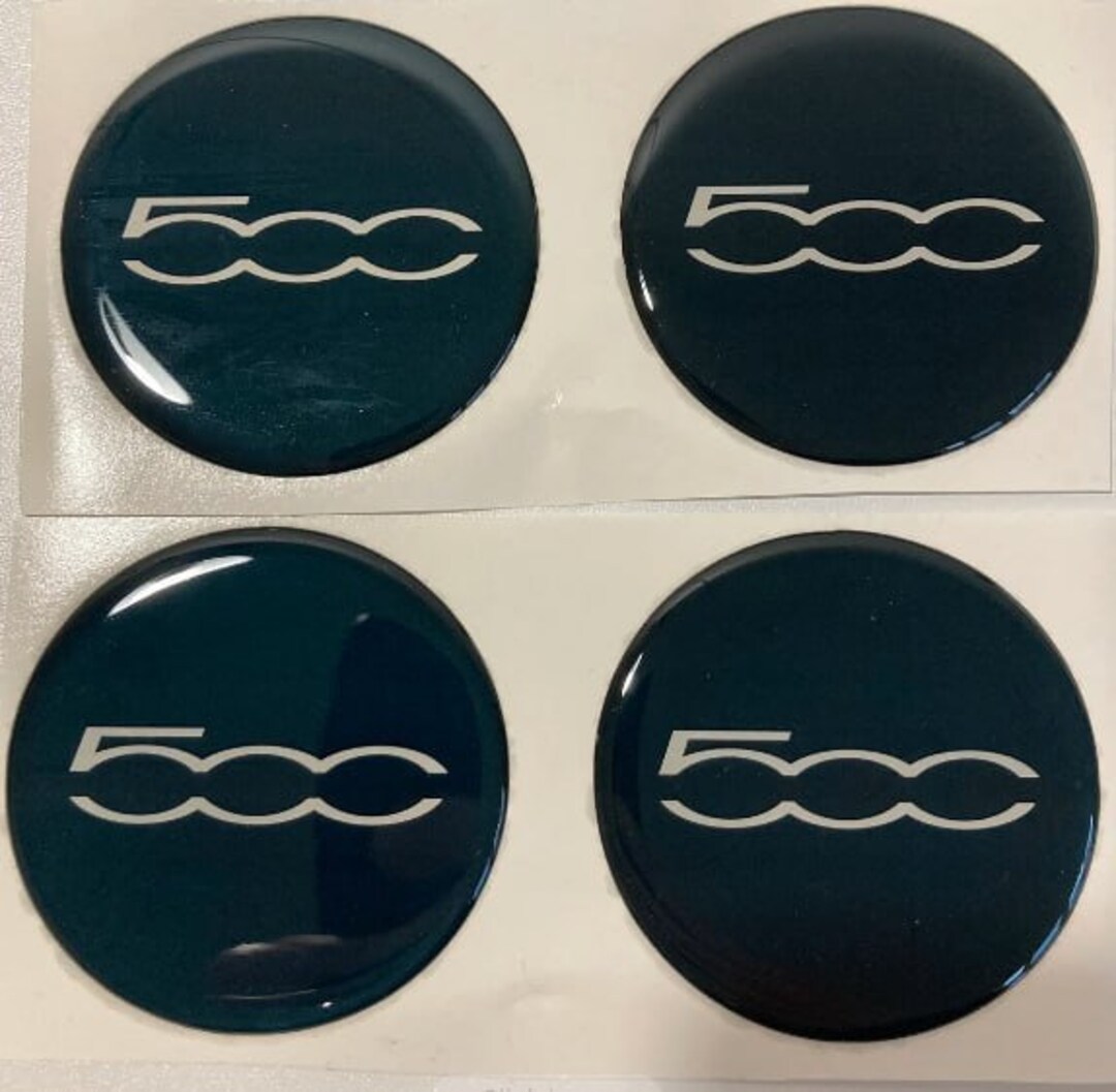 Silicone Sticker Fiat 500 Badge for Rim Center Caps, Phone,car Interior ...