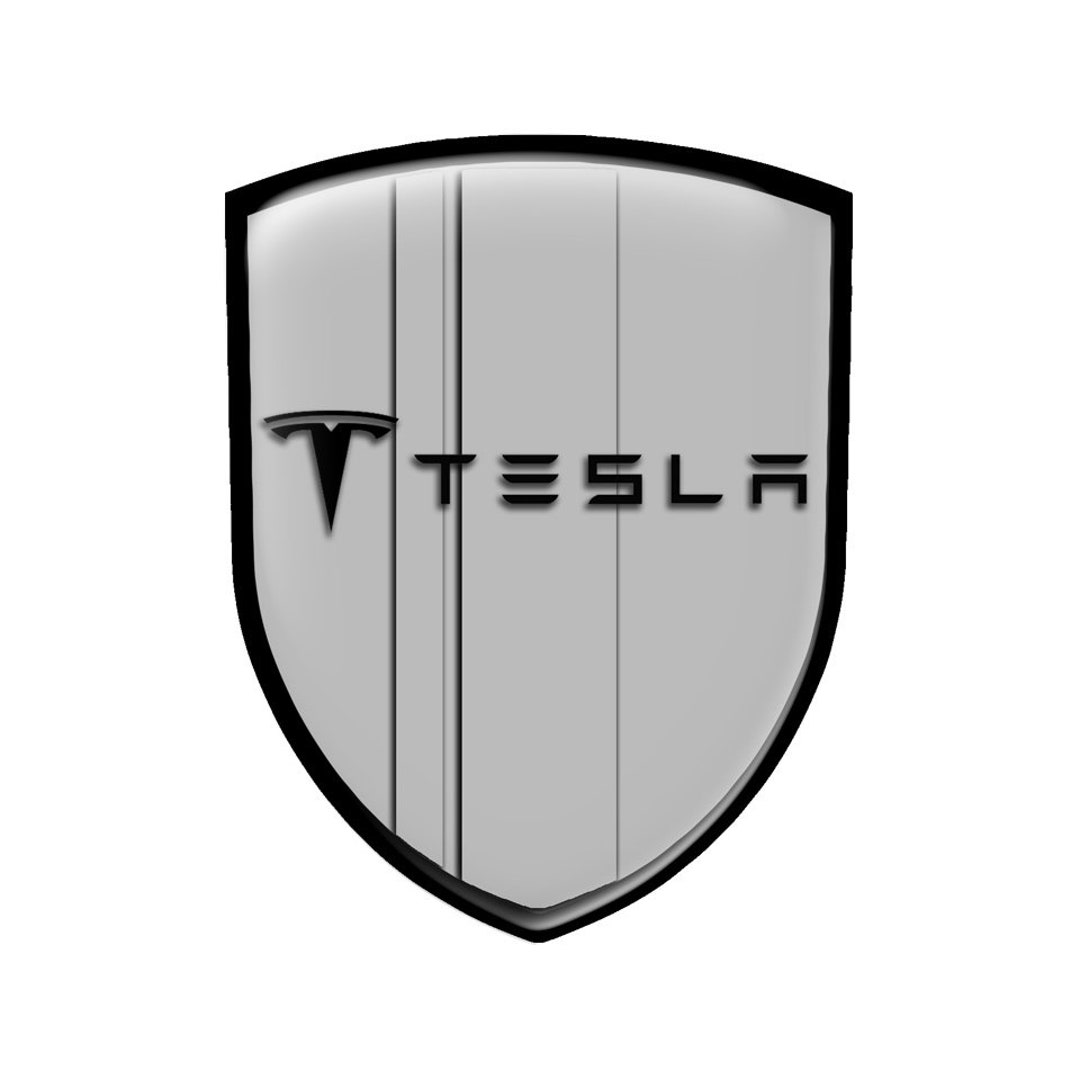 Tesla Shield Shape Electric Car Silicone Sticker Auto - Etsy