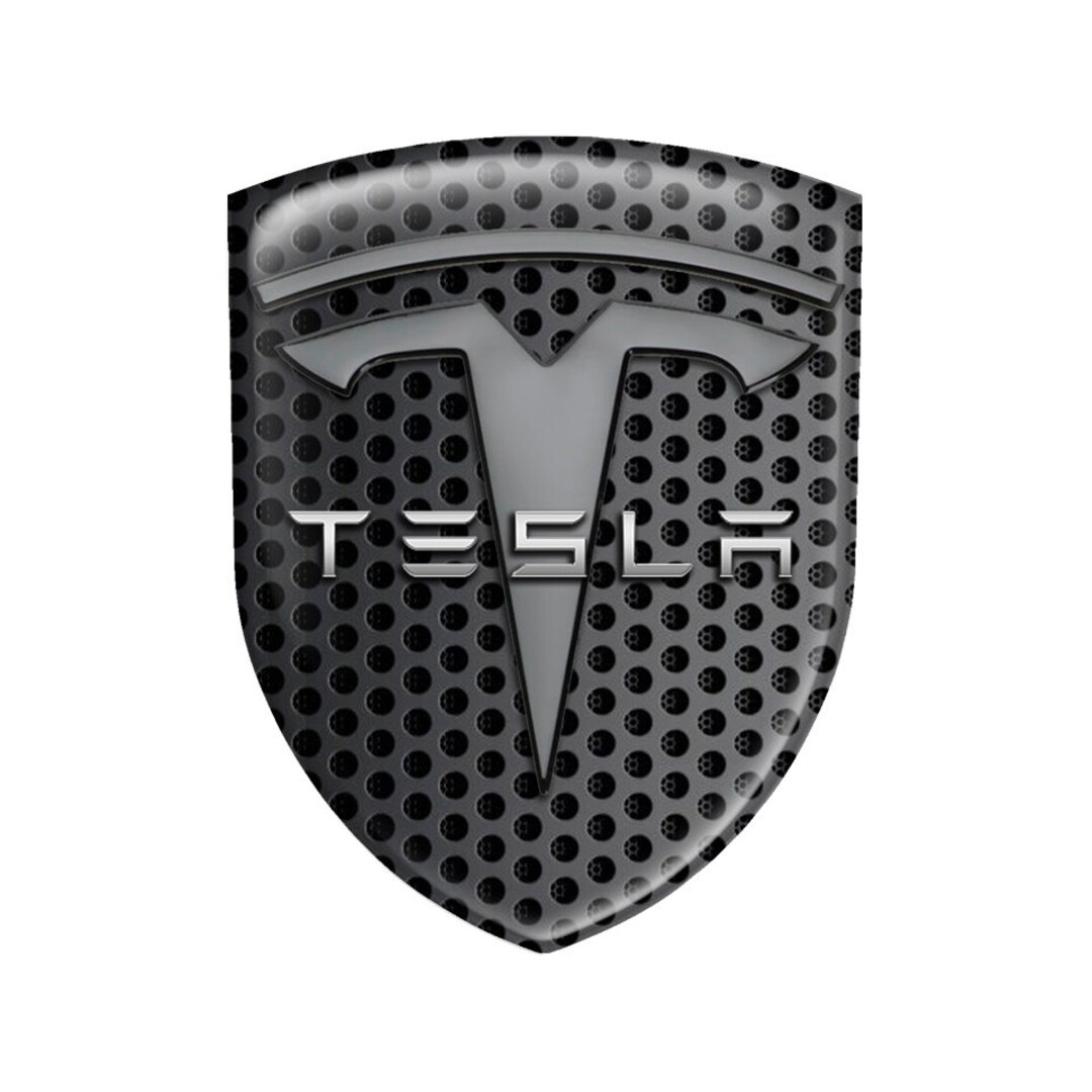 Tesla Shield Shape Electric Car Silicone Sticker Auto - Etsy