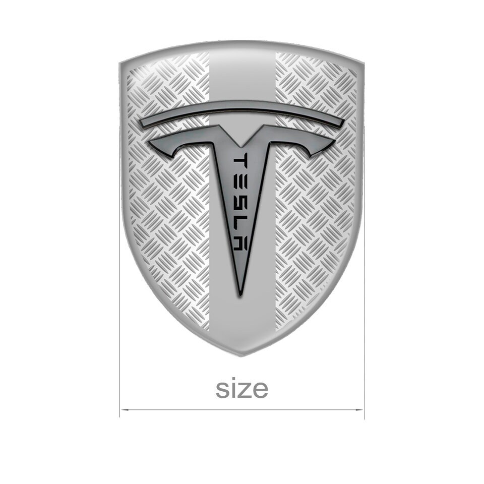Tesla Shield Shape Electric Car Silicone Sticker Auto - Etsy