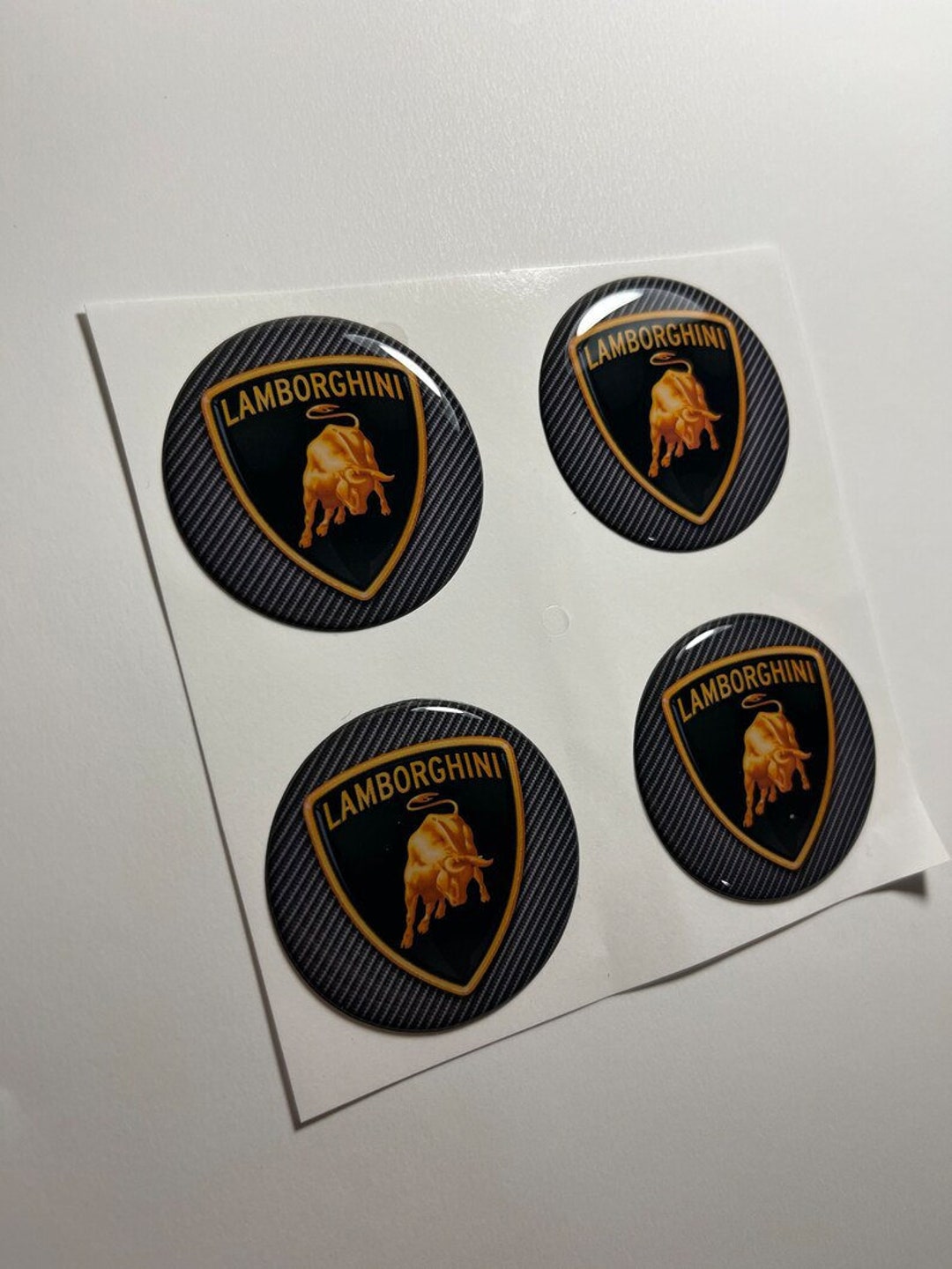 Silicone Sticker Lamborghini Badge for Rim Center Caps Black - Etsy