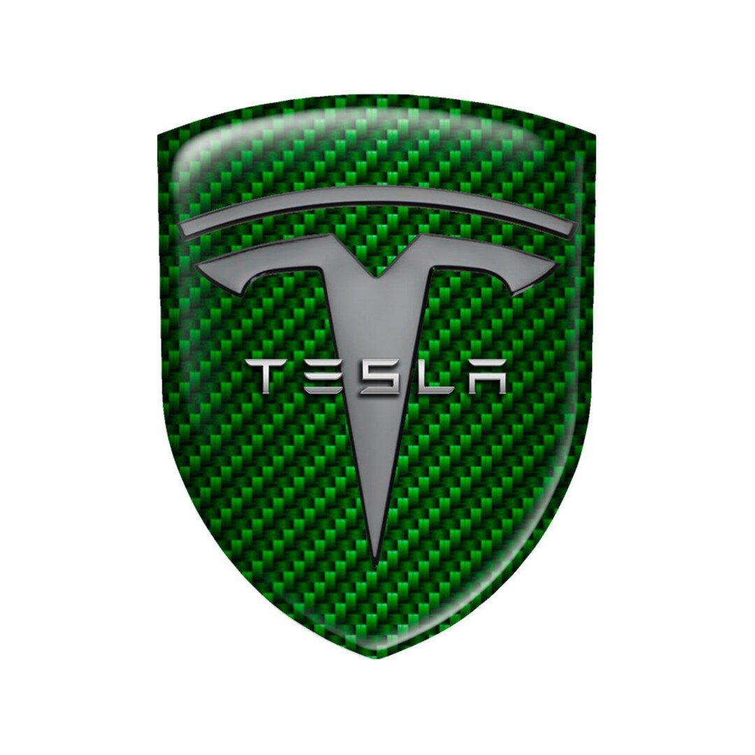 Tesla Shield Shape Electric Car Silicone Sticker Auto - Etsy