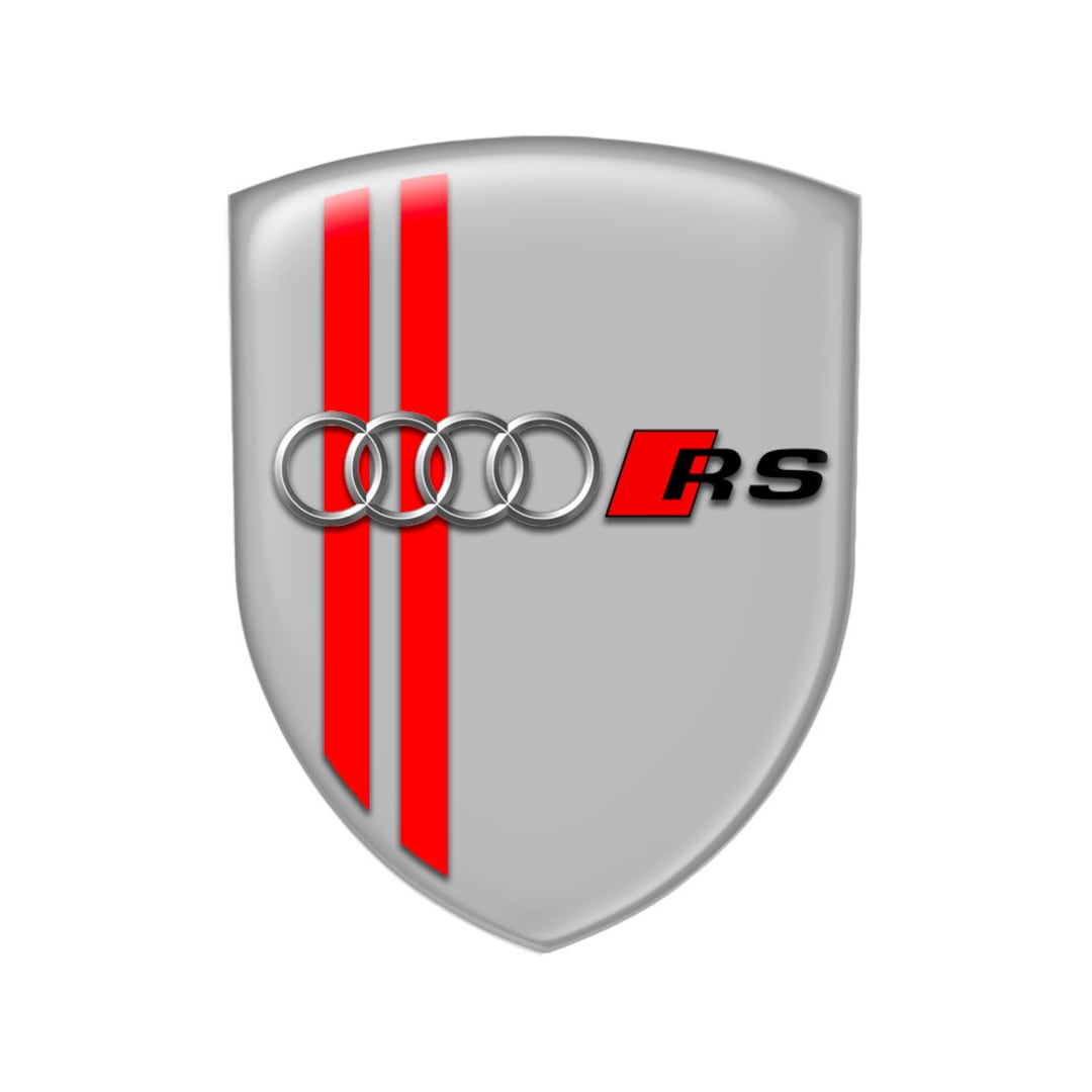 Audi RS Logo Badge Silicone Emblem Sticker Decal Auto - Etsy