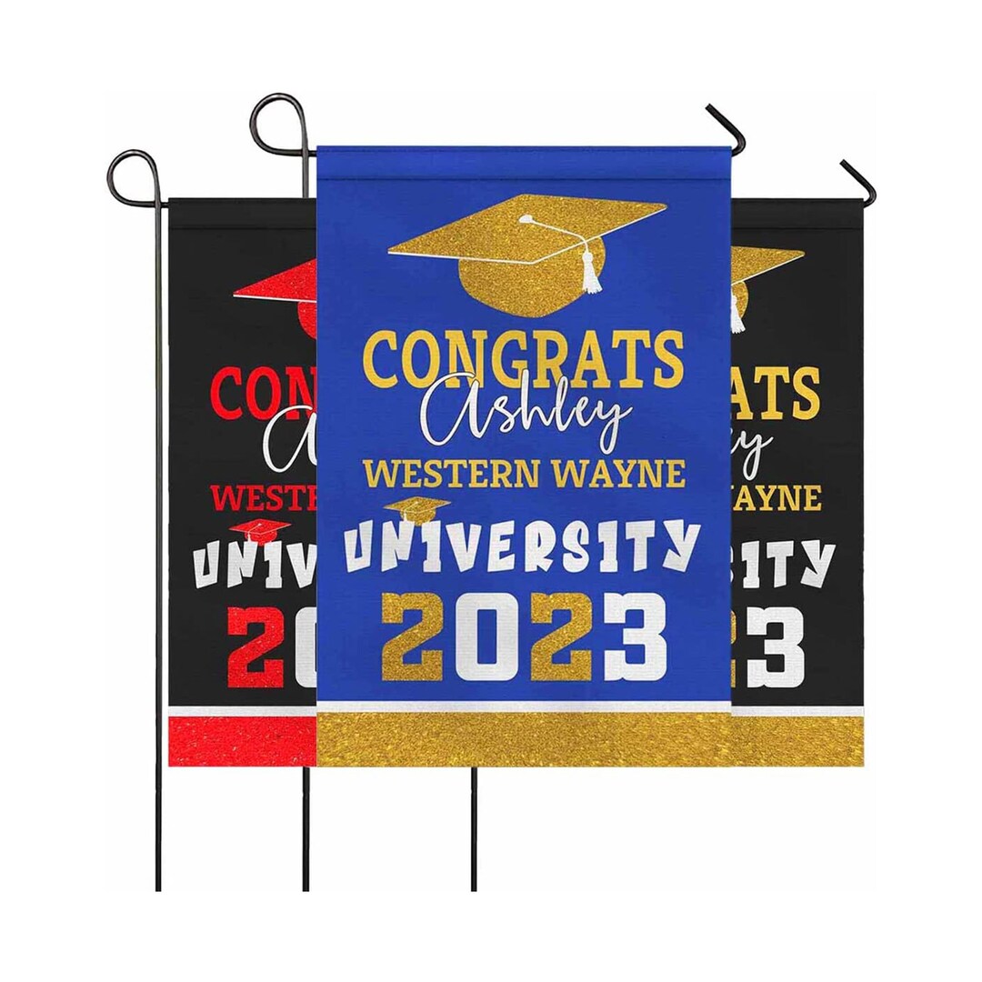 Personalized 2023 Graduation Senior Flag Can Change Color - Etsy