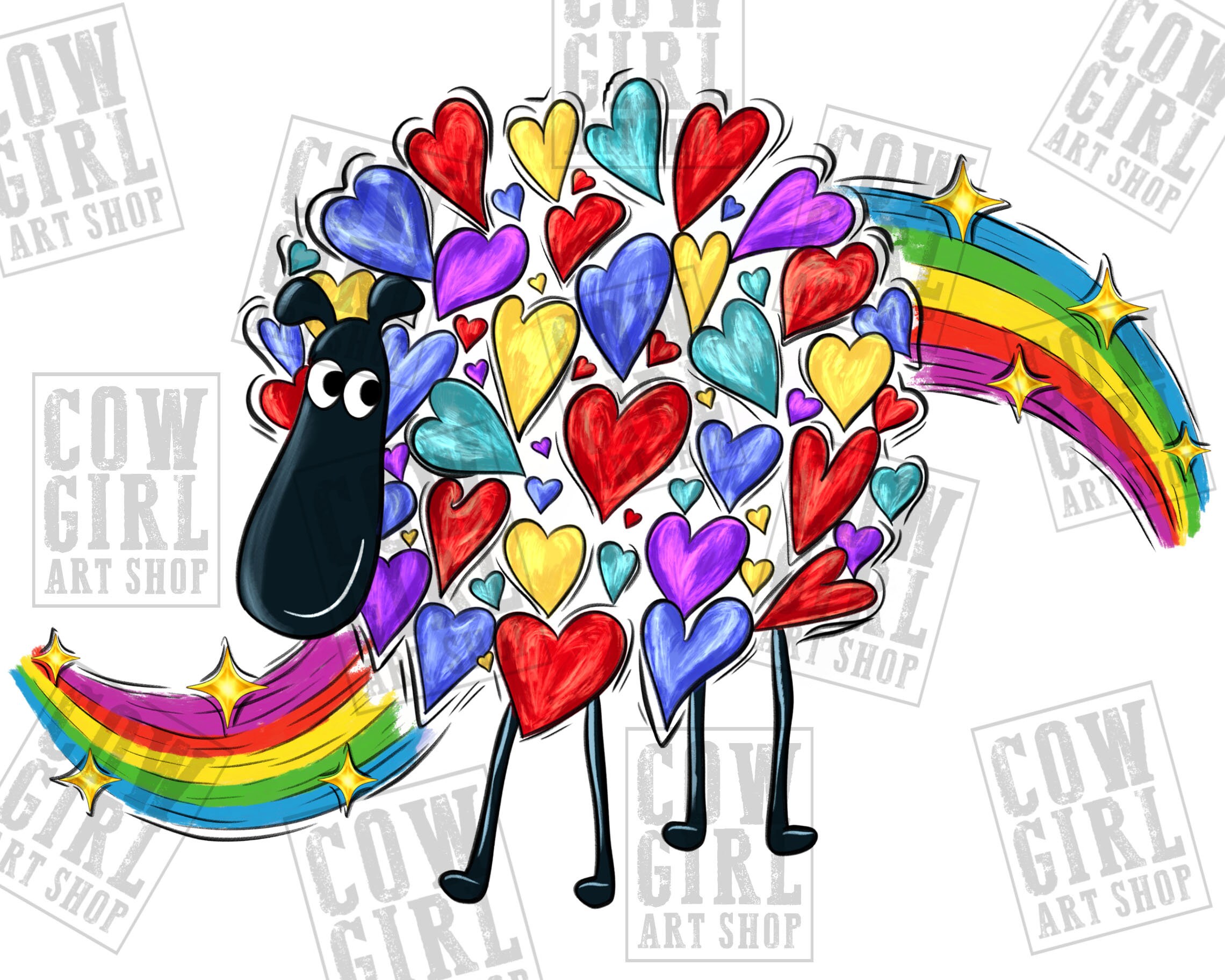 Rainbow Sheep Png Sublimation Design Download, LGBTQ Png, Pride Sheep ...