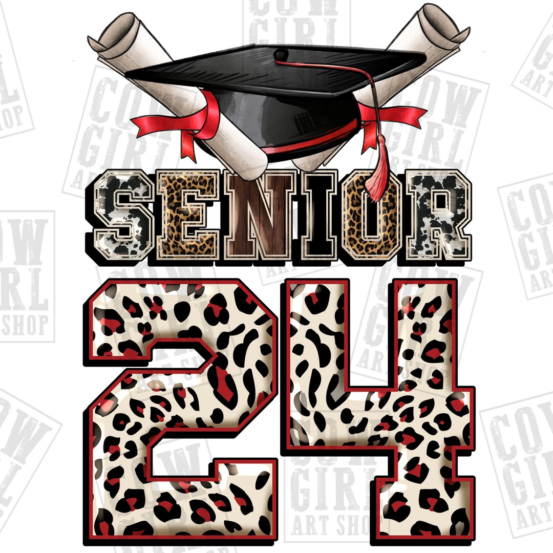 Senior 24 Png Sublimation Design Download, Graduation Png, Class of ...