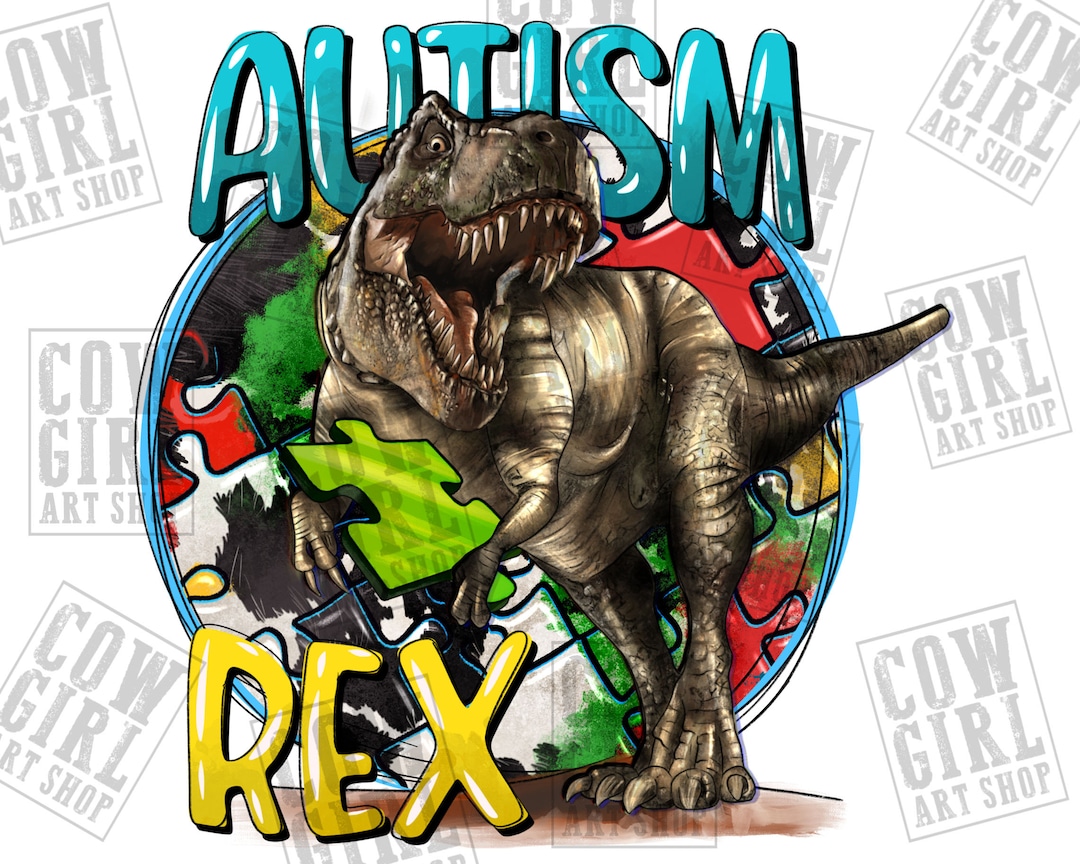 Autism Rex Png Sublimation Design Download, Autism Awareness Png ...