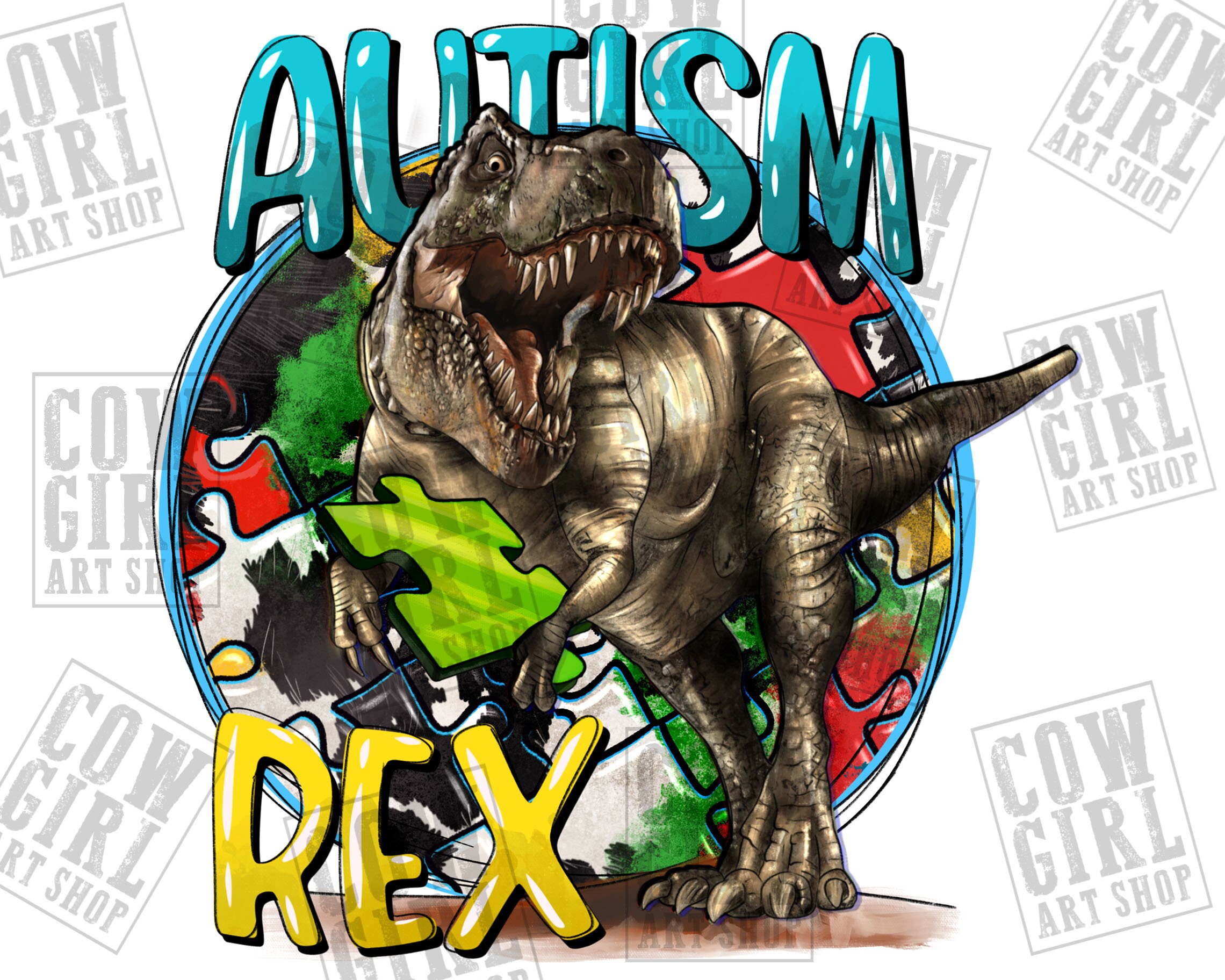 Autism Rex png sublimación diseño descargar, Autism Awareness png ...