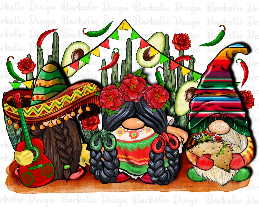 Cinco De Mayo Gnomes Png Sublimation Design Download, Mexican Day Png ...