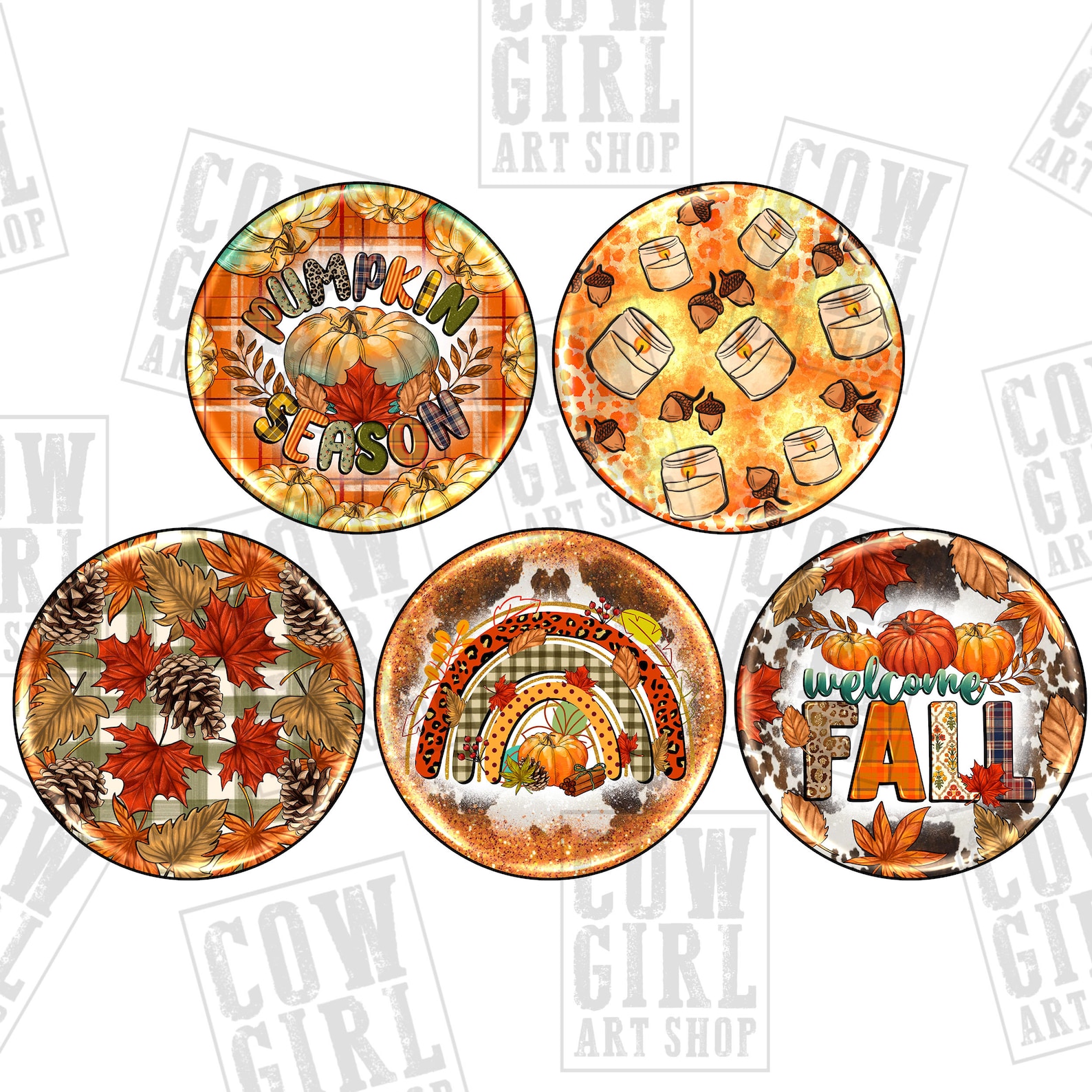Fall Car Coaster Png Sublimation Design Bundle, Hello Fall Png, Autumn ...