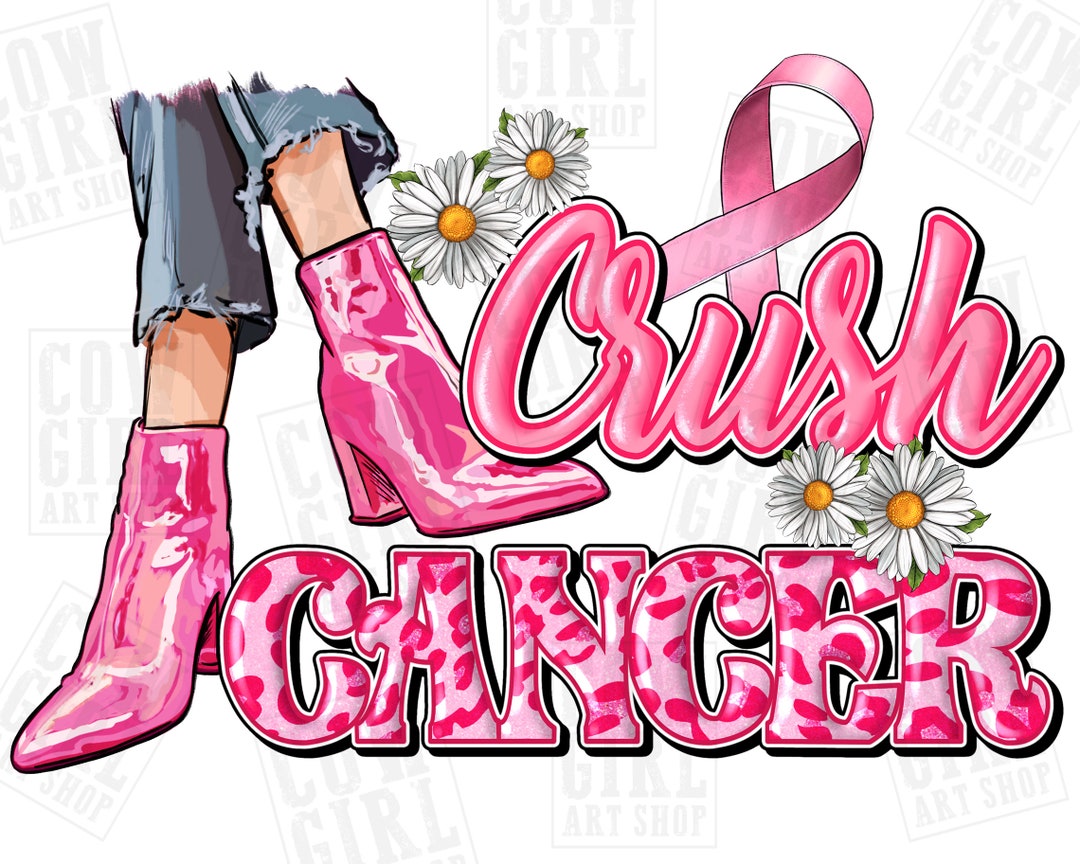 Crush Cancer Png Sublimation Design Download, Breast Cancer Png, Cancer ...