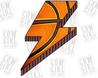 Basketball Lightning Bolt Png Sublimation Design Download, Basketball ...