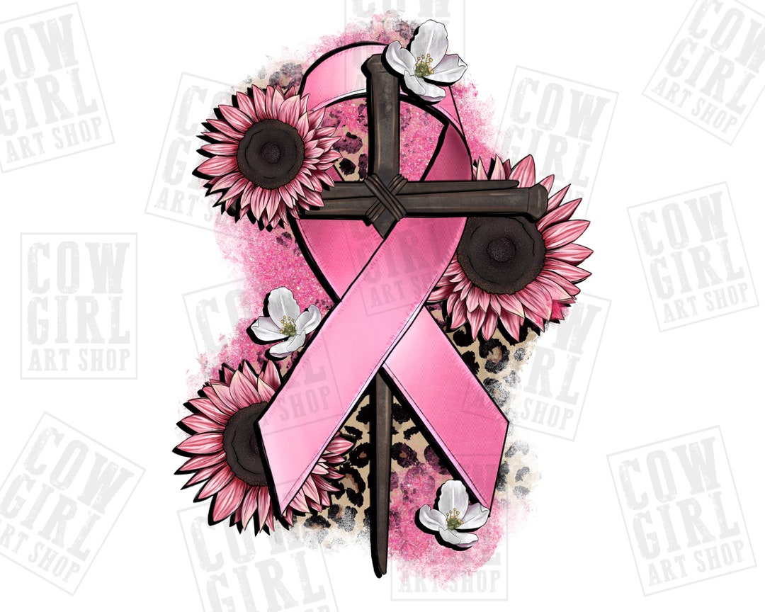 Cancer Cross Png Sublimation Design Download, Breast Cancer Png, Cancer ...