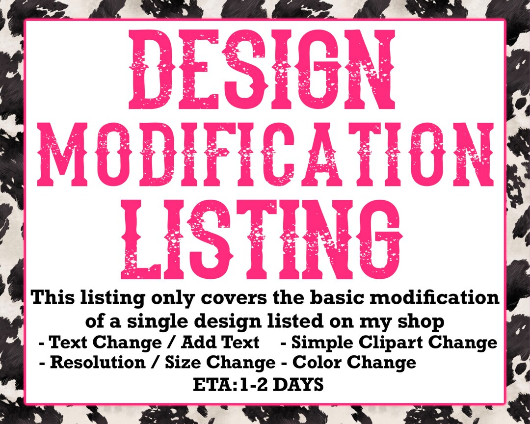 Basic Design Modification Listing of a Single Design in My Store ...