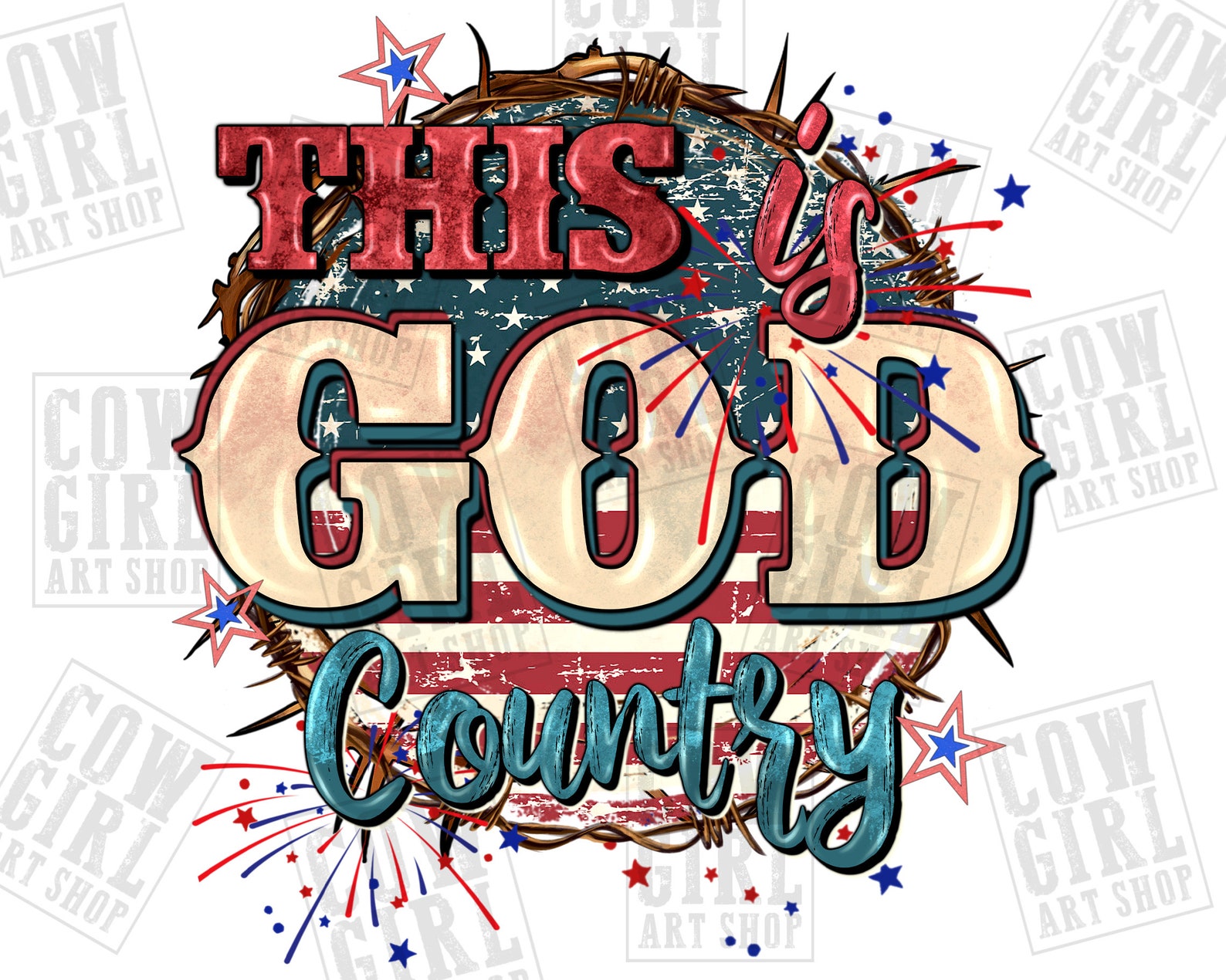 This is God Country Png Sublimation Design Download 4th of - Etsy