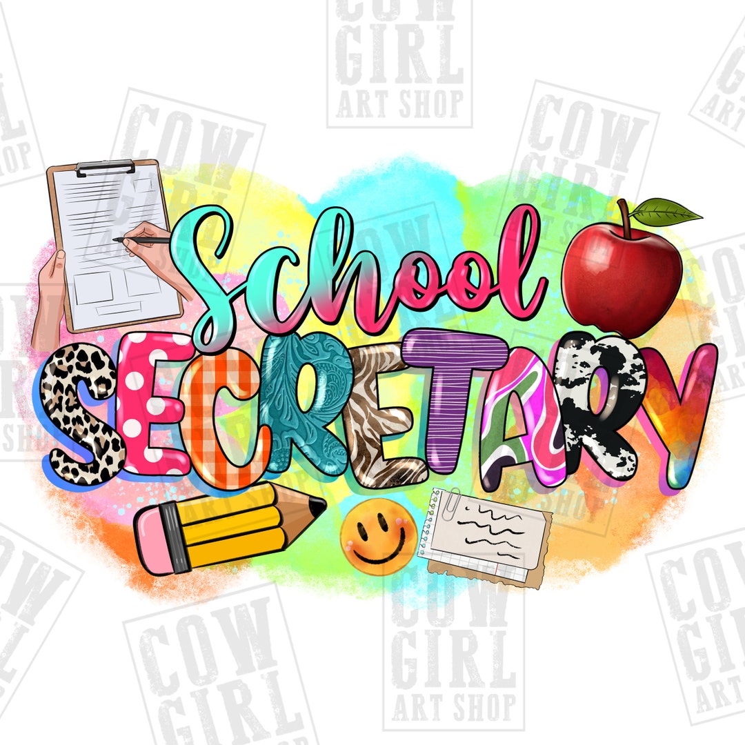 School Secretary Png Sublimation Design Download, Back to School Png ...