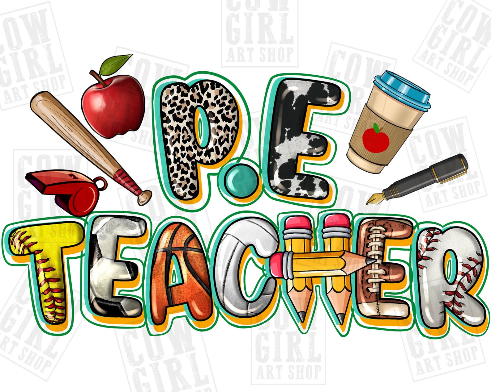 PE Physical Education Teacher Png Sublimation Design Download, Teacher ...