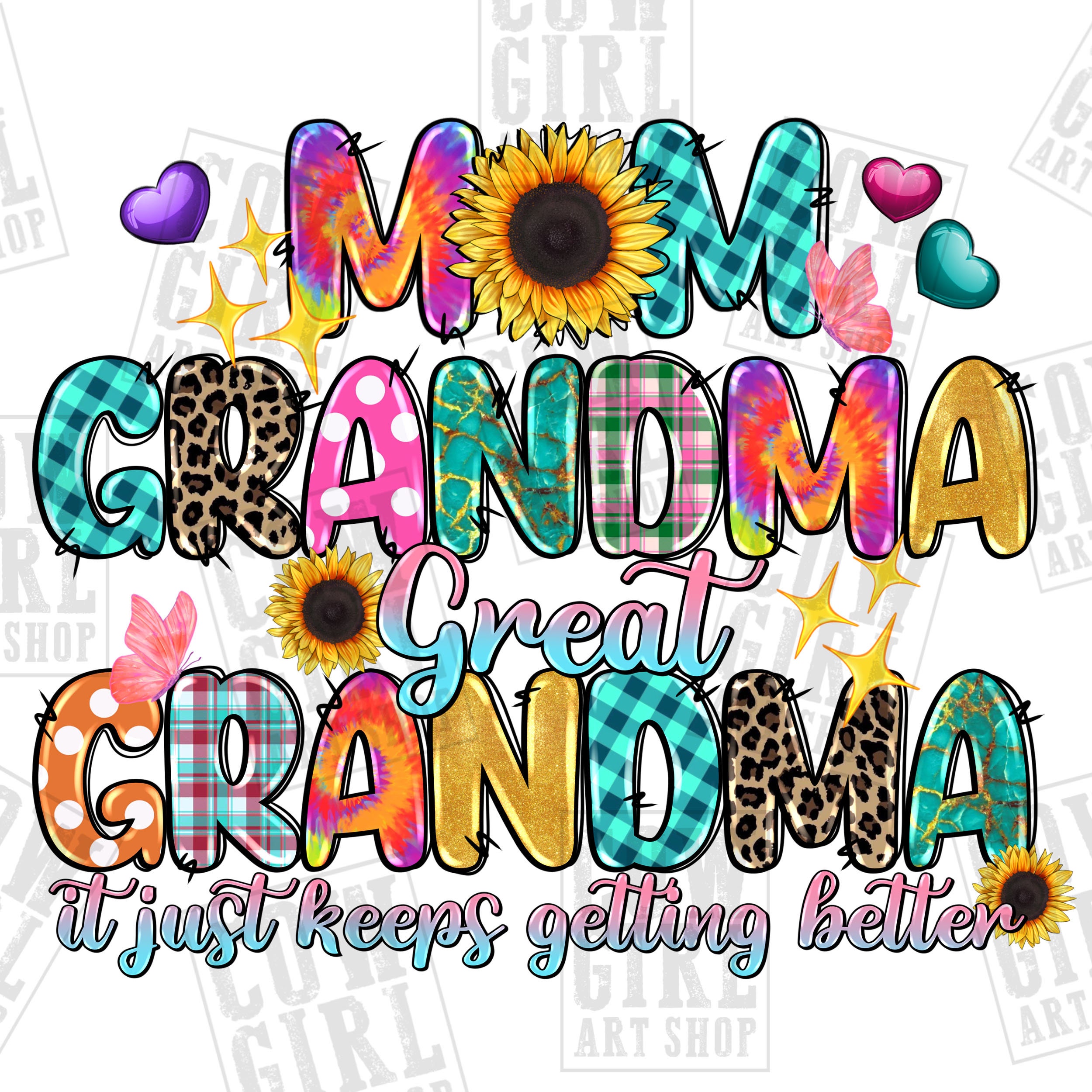 Mom Grandma Great Grandma Png Sublimation Design Download, Western ...
