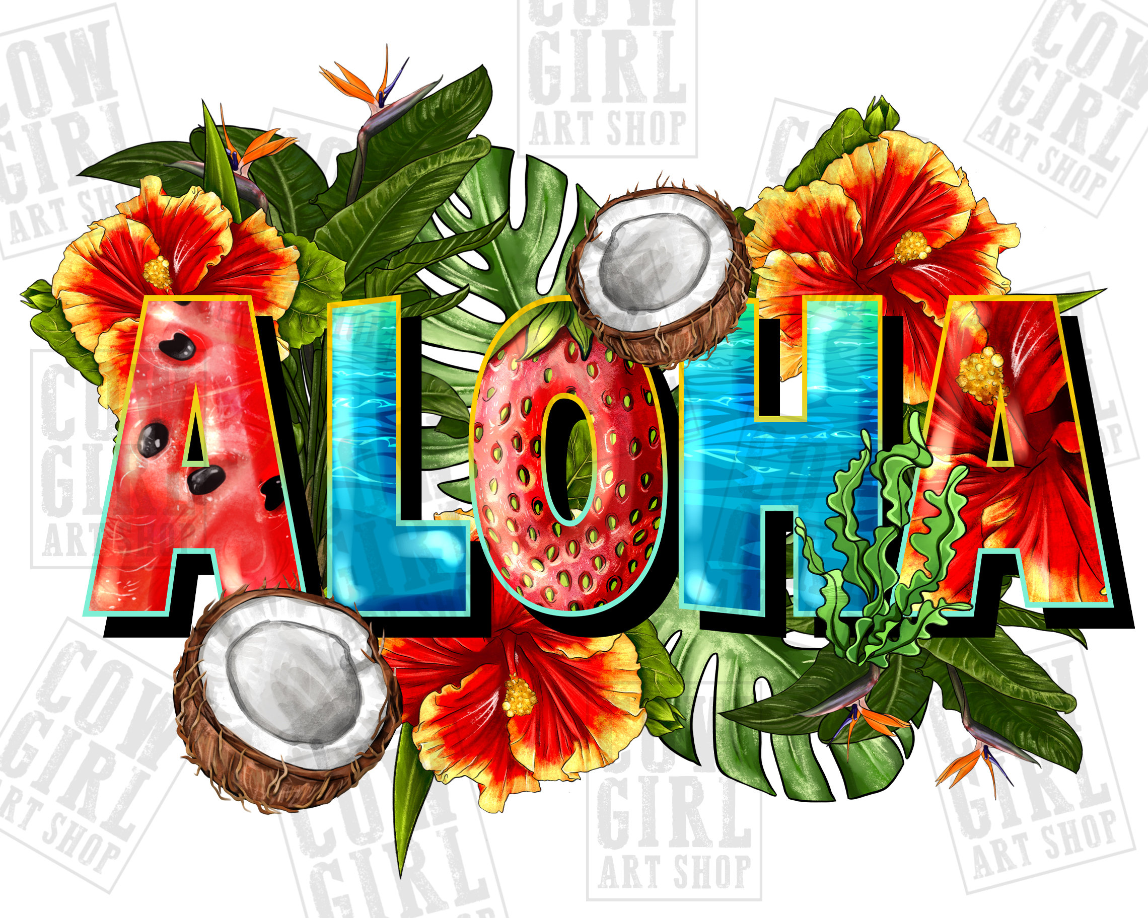Aloha Word Art