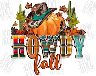 Howdy Pumpkin Png Sublimation Design Download, Fall Vibes Png, Hello ...