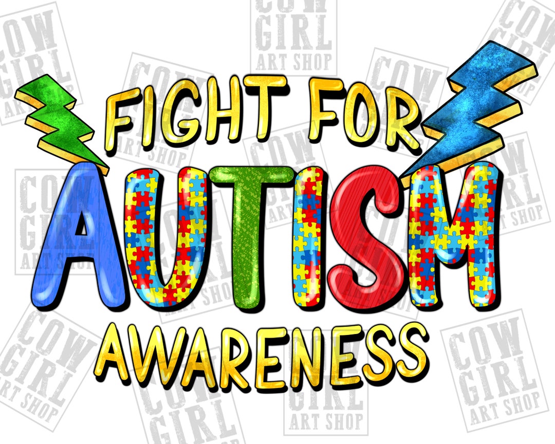 Fight for Autism Awareness Png Sublimation Design Download, Autism ...