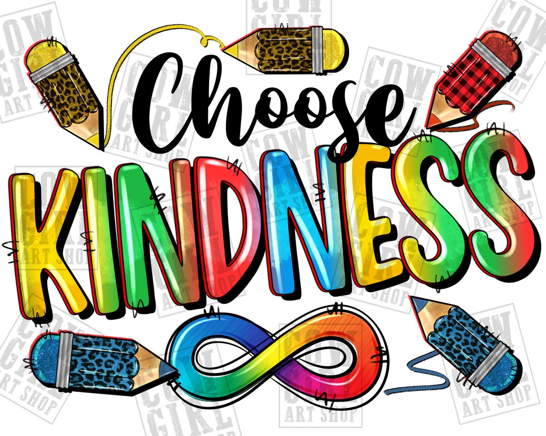 Chose Kindness Autism Png Sublimation Design Download, Autism Awareness ...