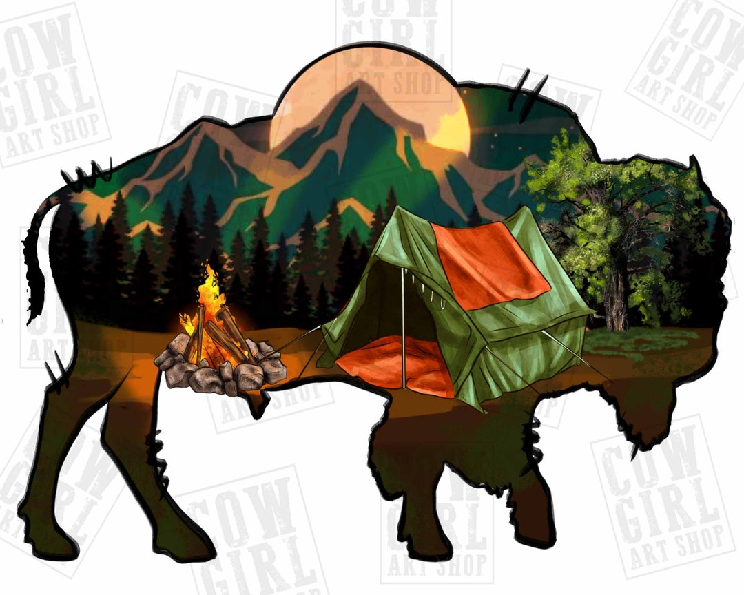 Buffalo Tribe Camping Png Sublimation Design Download, Camping Png, Camp Love Png, Camp Png ...