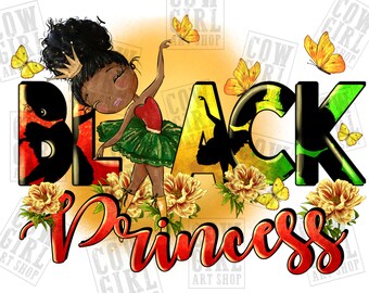 Black Princess Png Sublimation Design Download Juneteenth - Etsy