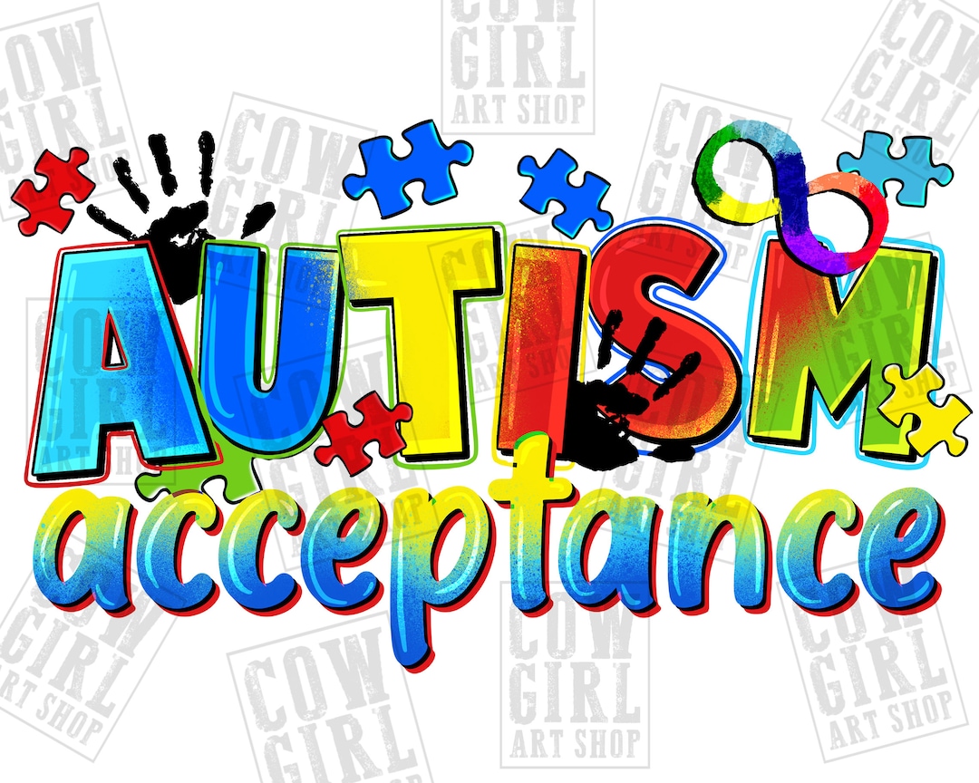 Autism Acceptance Png Sublimation Design Download, Autism Awareness Png ...