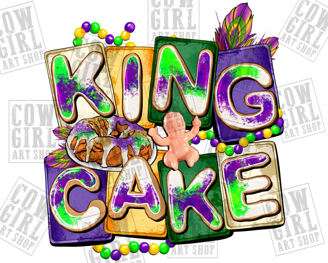 King Cake Mardi Gras Png Sublimation Design Download, Happy Mardi Gras ...