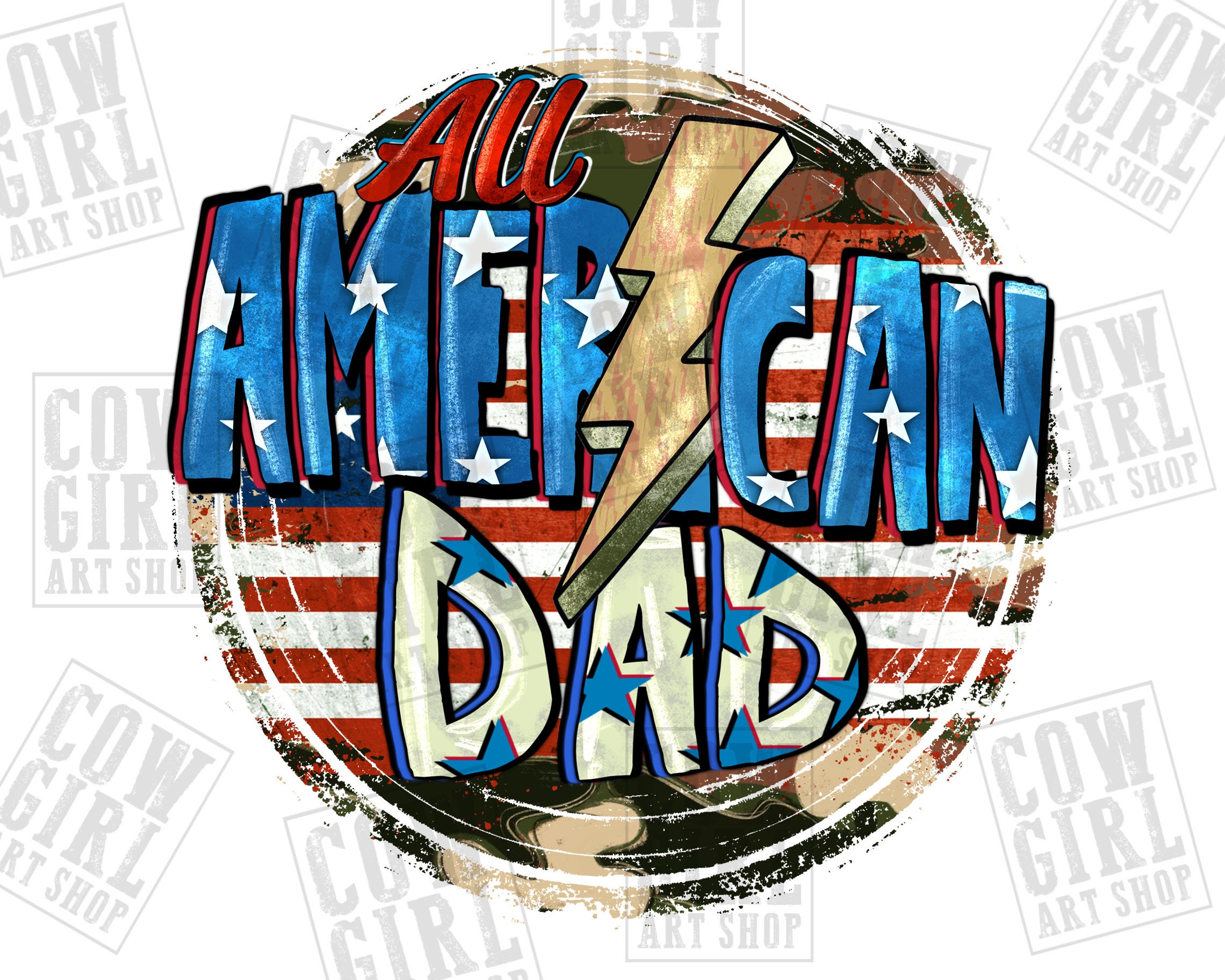 All American Dad Png Sublimation Design Download, 4th of July Png ...