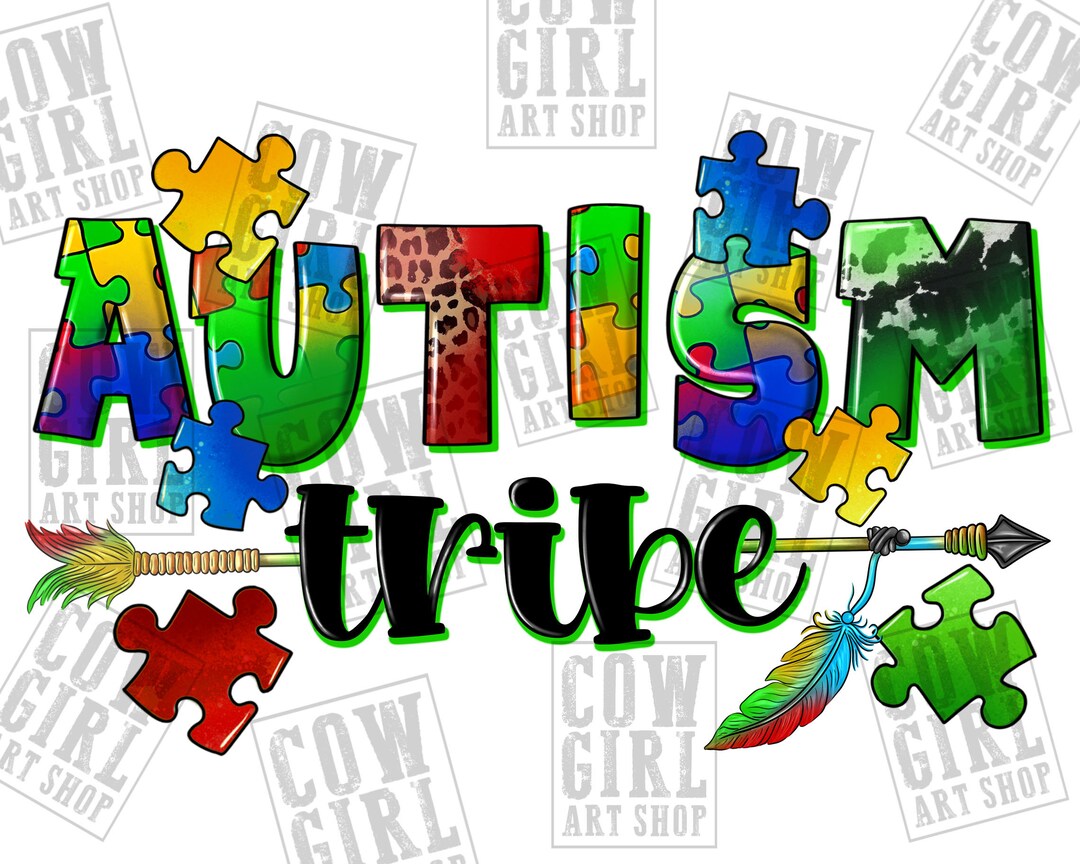 Autism Tribe Png Sublimation Design Download, Autism Awareness Png ...
