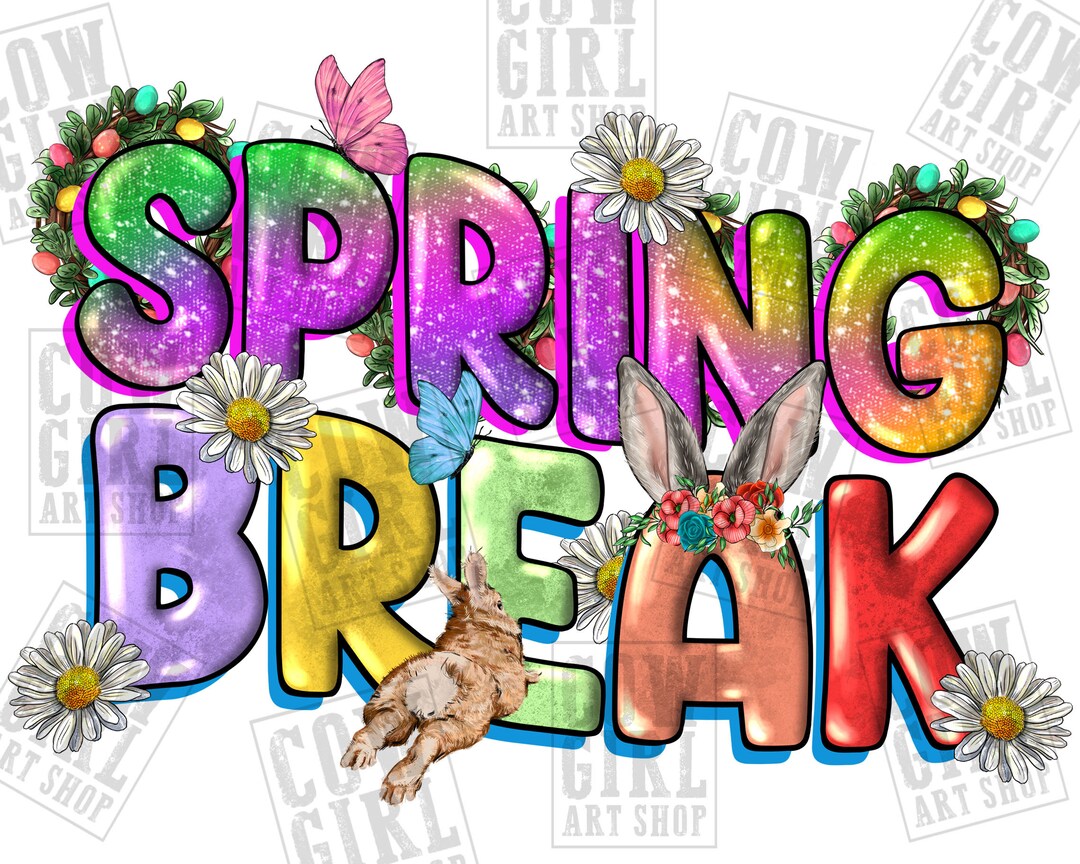 Spring Break Easter Png Sublimation Design Download, Easter Day Png ...