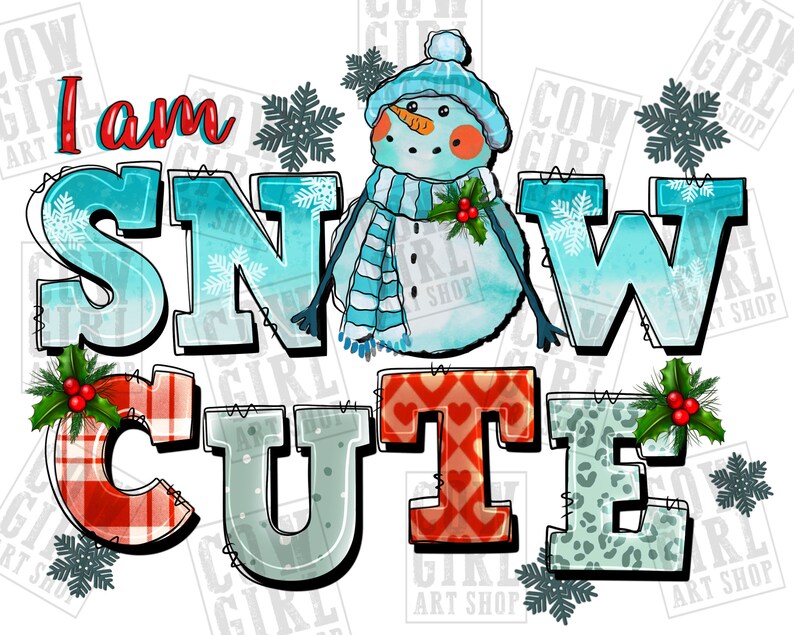 I Am Snow Cute Png Sublimation Design Download Winter Png - Etsy