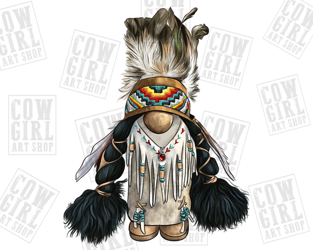 Western Native American Gnome Png Sublimation Design Download,indian ...