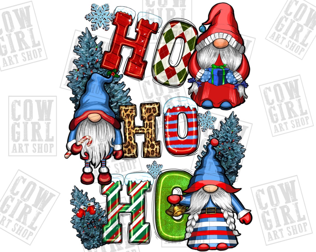 Ho Ho Ho Gnomes Png Sublimation Design Download, Christmas Png ...