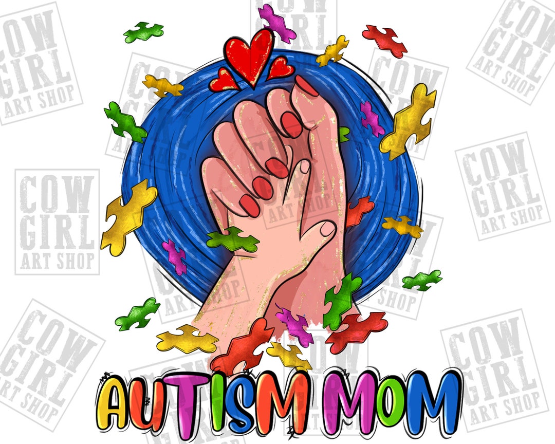 Autism Mom Png Sublimation Design Download, Autism Awareness Png ...