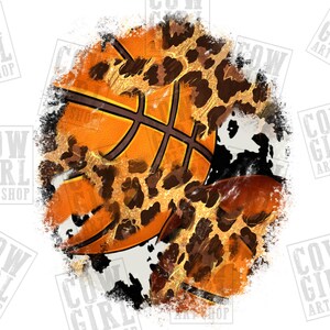 Leopard Cowhide Basketball Patches Png Sublimation Design Bundle ...