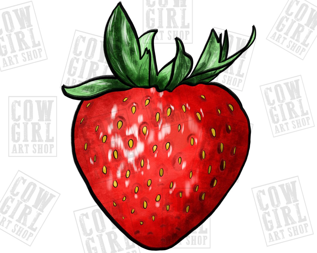 Strawberry Png Sublimation Design Download, Hand Drawn Strawberry Png ...