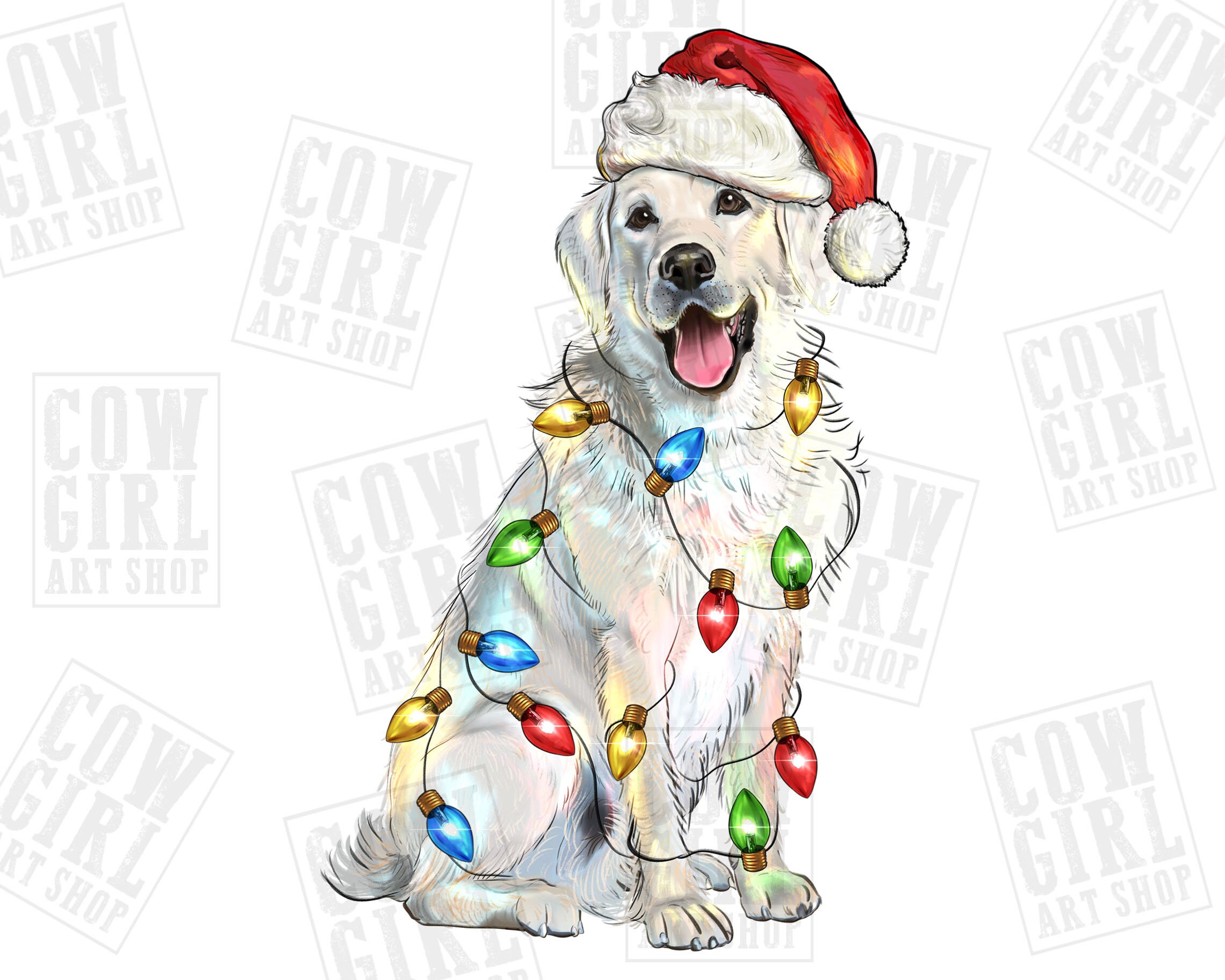 Great Pyrenees Santa Paws Png Design Bundle, Christmas Png, Christmas ...