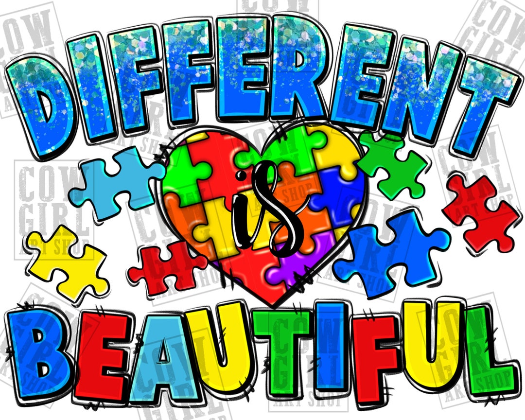 Different is Beautiful Autism Png Sublimation Design Download, Autism ...