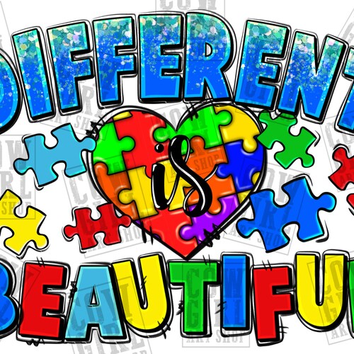 Different is Beautiful Autism Png Sublimation Design Download - Etsy