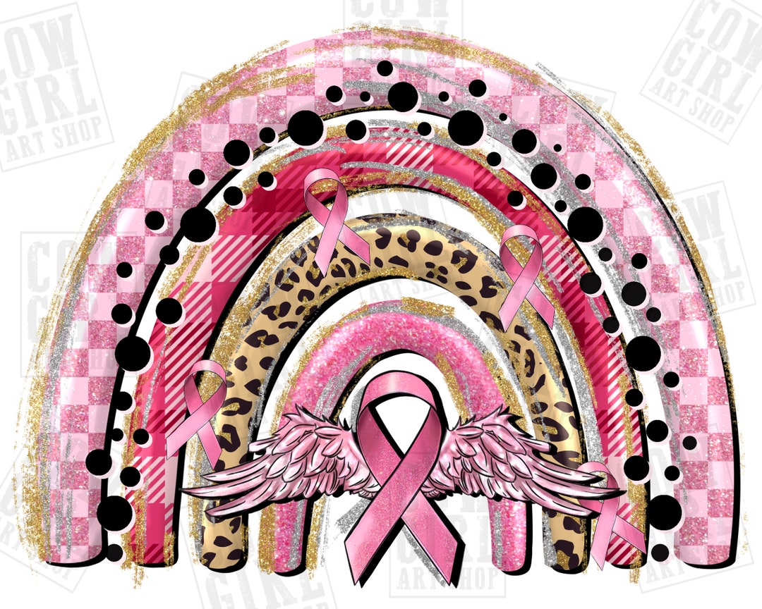 Cancer Rainbow Png Sublimation Design Download, Breast Cancer Png ...