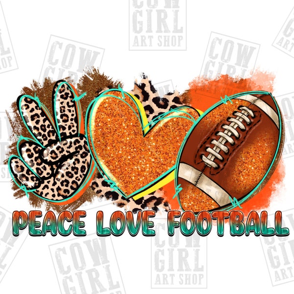 Peace Love Football - Etsy