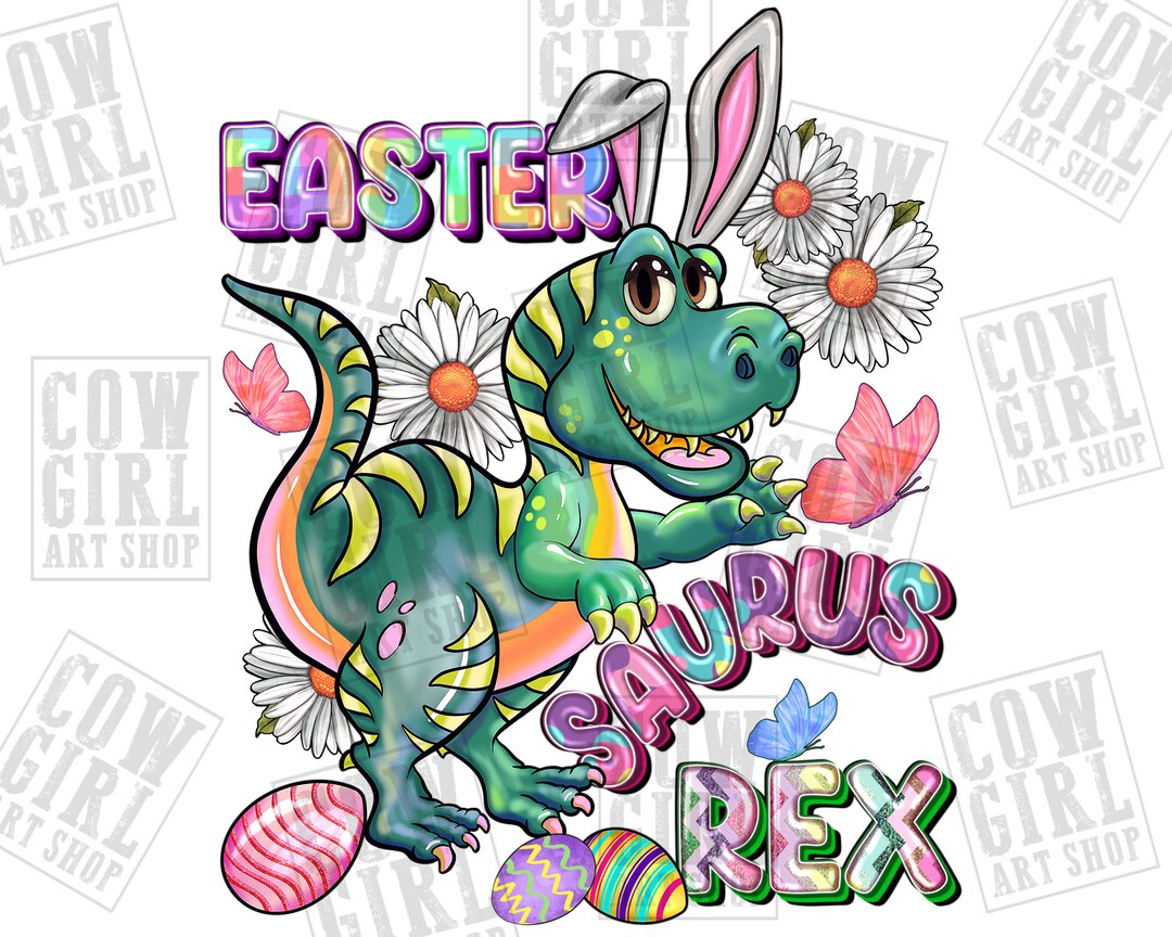 Easter Saurus Rex Png Sublimation Design Download, Easter Day Png ...