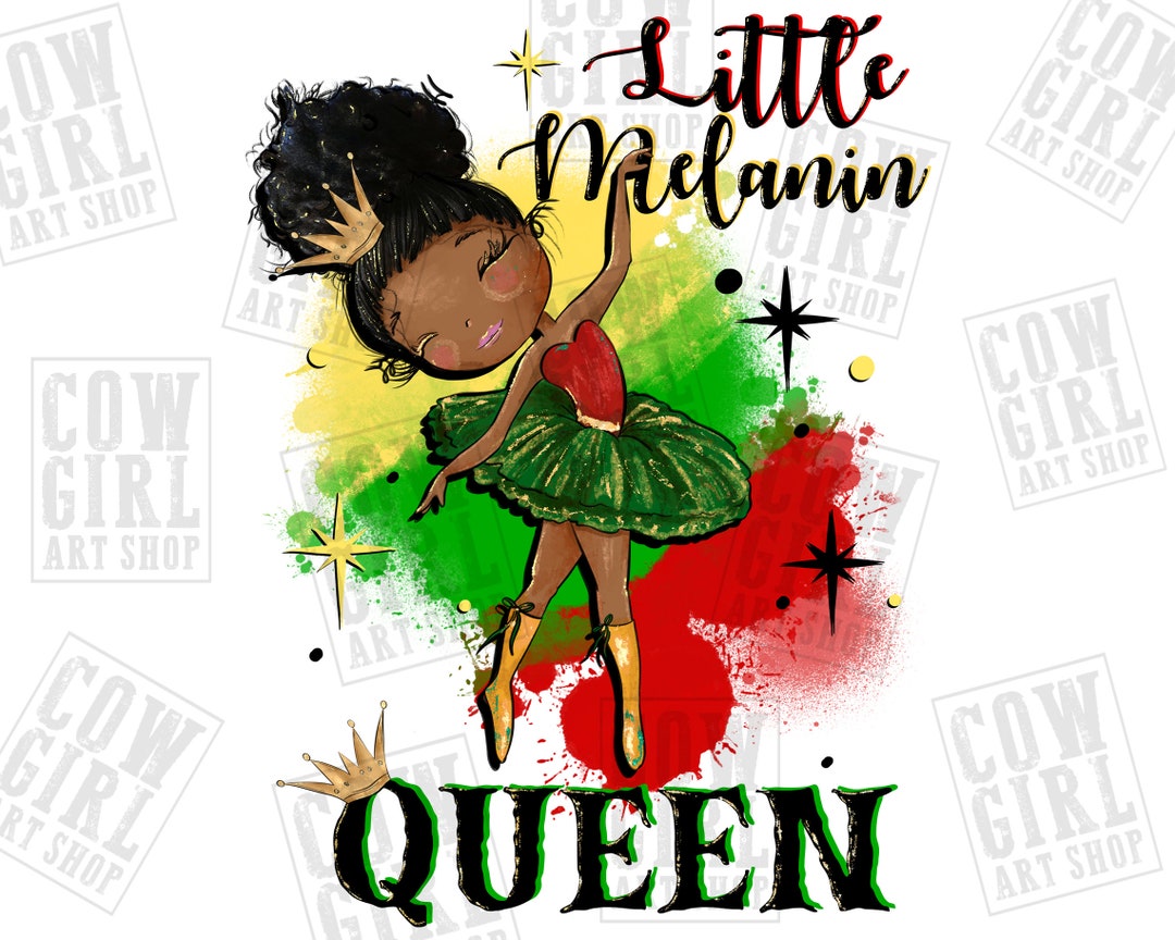 Little Melanin Queen Png Sublimation Design Download - Etsy