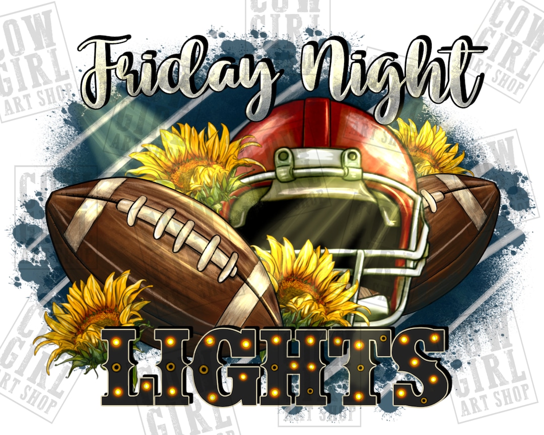 Friday Night Lights Football Png Sublimation Design Download, American ...