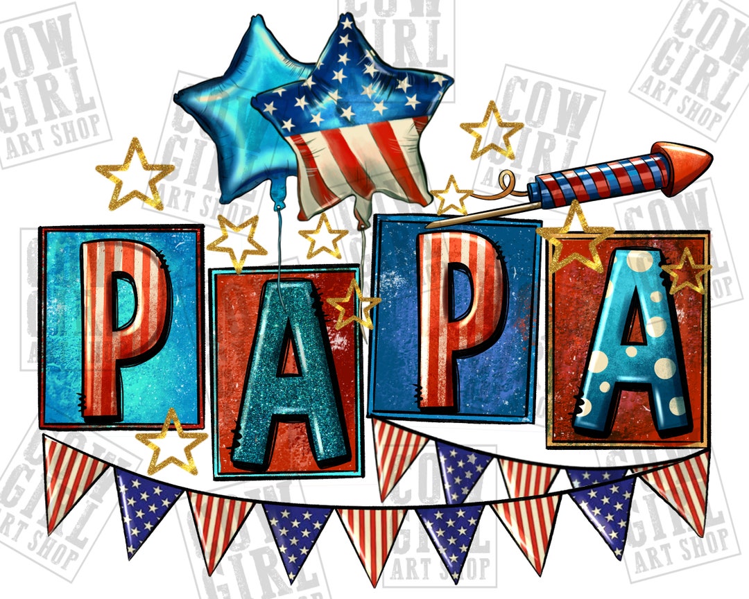 American Papa Png Sublimation Design Download, USA Papa Png, 4th of ...