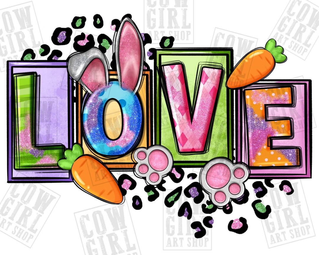Easter Love Png Sublimation Design Download, Happy Easter Day Png ...