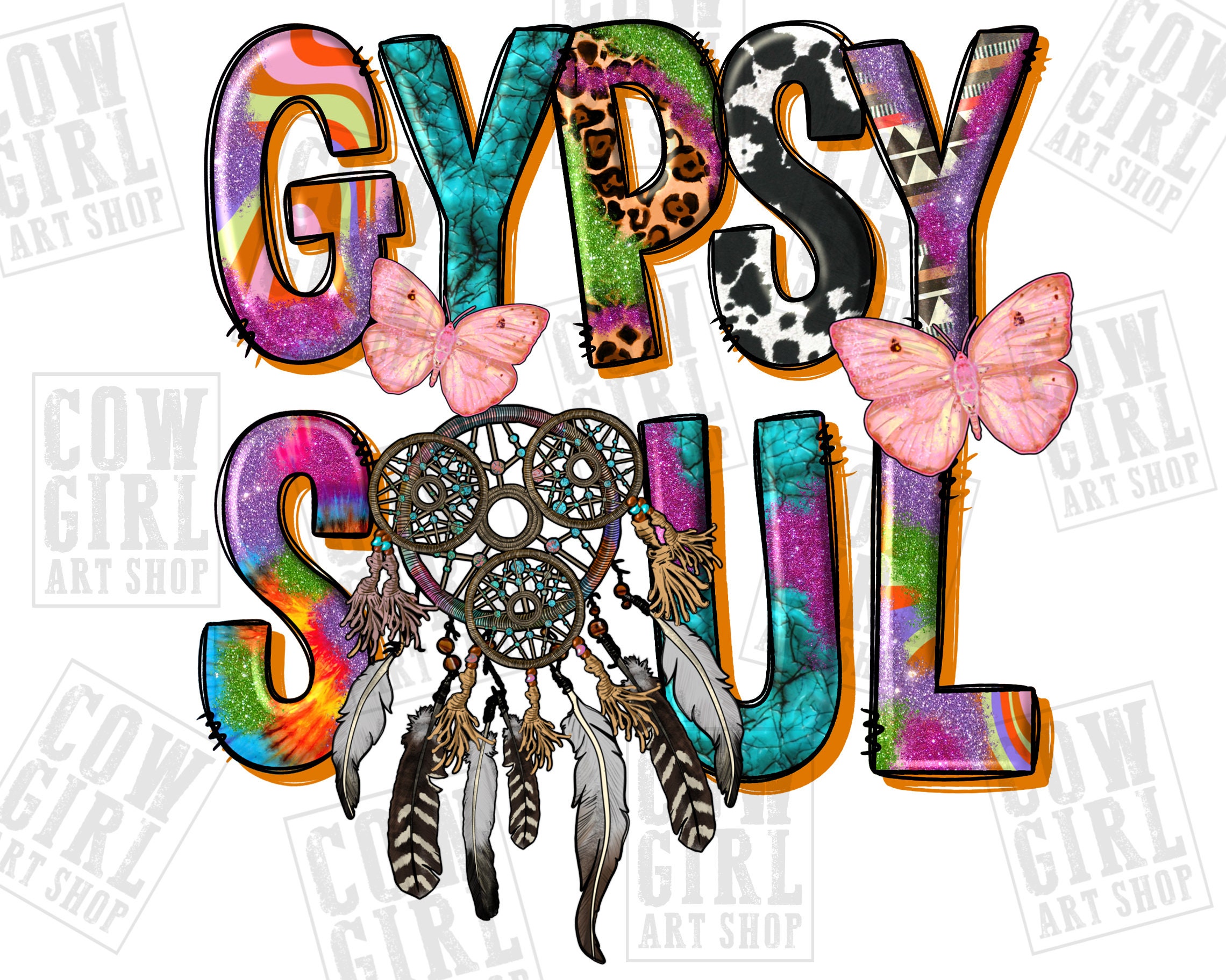 Gypsy Soul Png Sublimation Design Download, Western Gypsy Soul Png ...